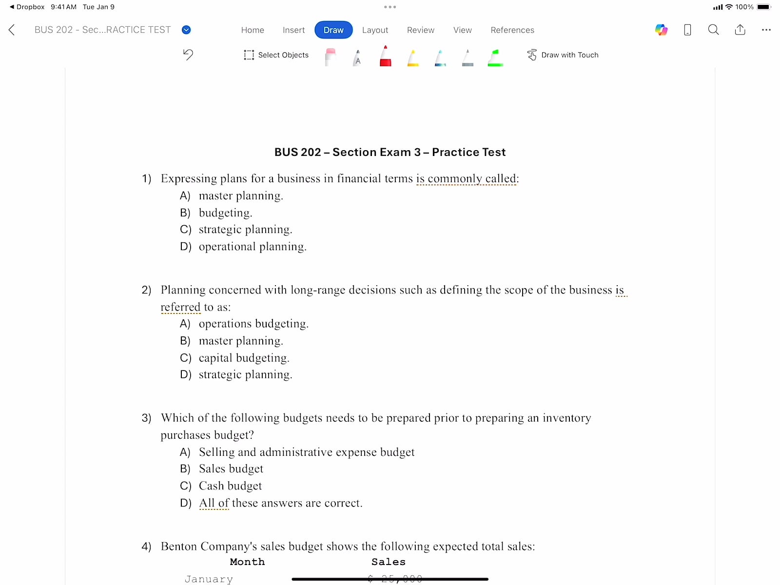BUS 202 - Section Exam 3 - Review Video