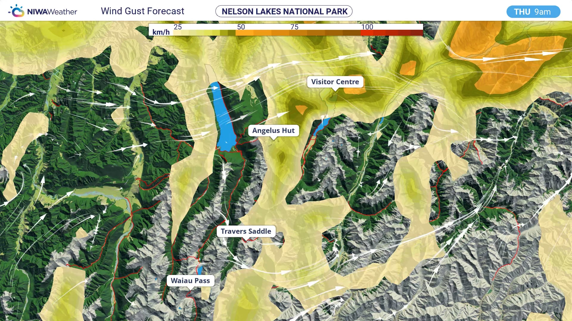 Nelson Lakes National Park Weather Outlook