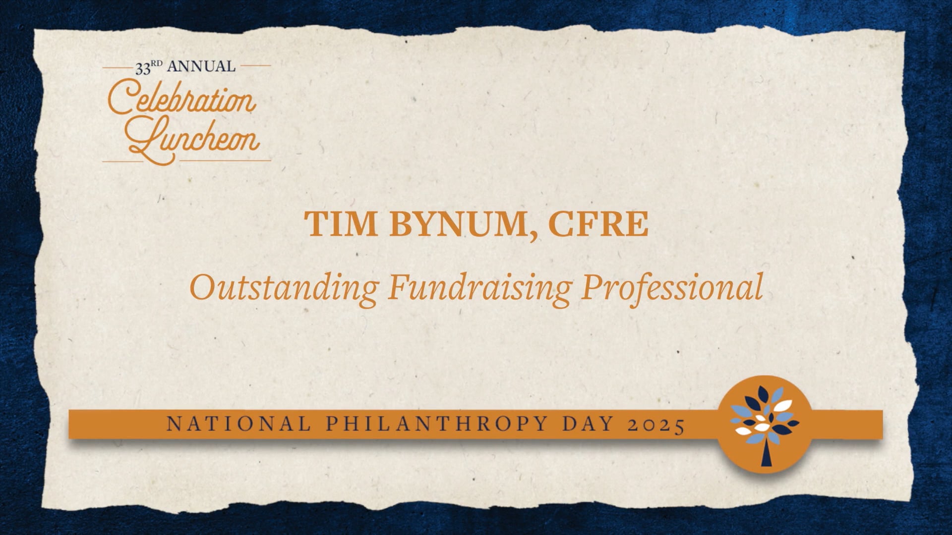 1 Outstanding Fundraising Professional Tim Bynum