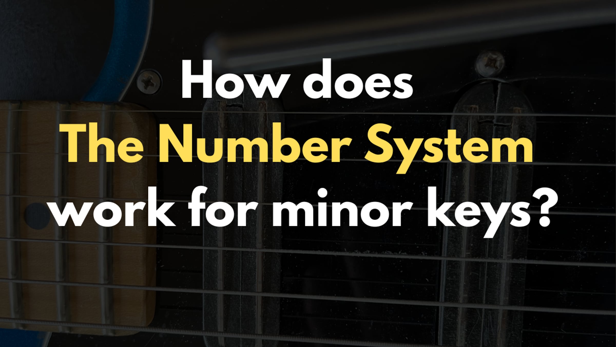 Q&A-Minor Number System | Videos & Movies on Vimeo
