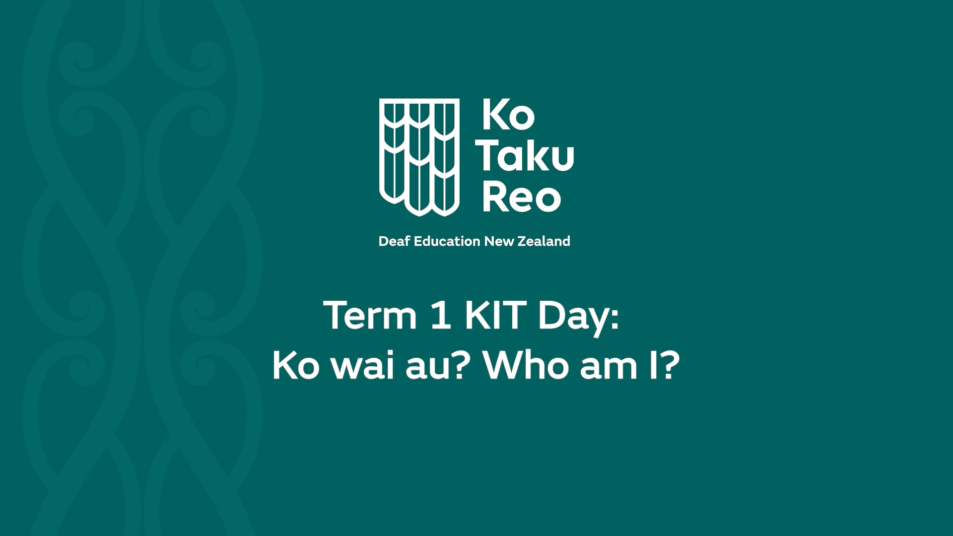 Term 1 KIT Day: Ko wai au? Who am I?