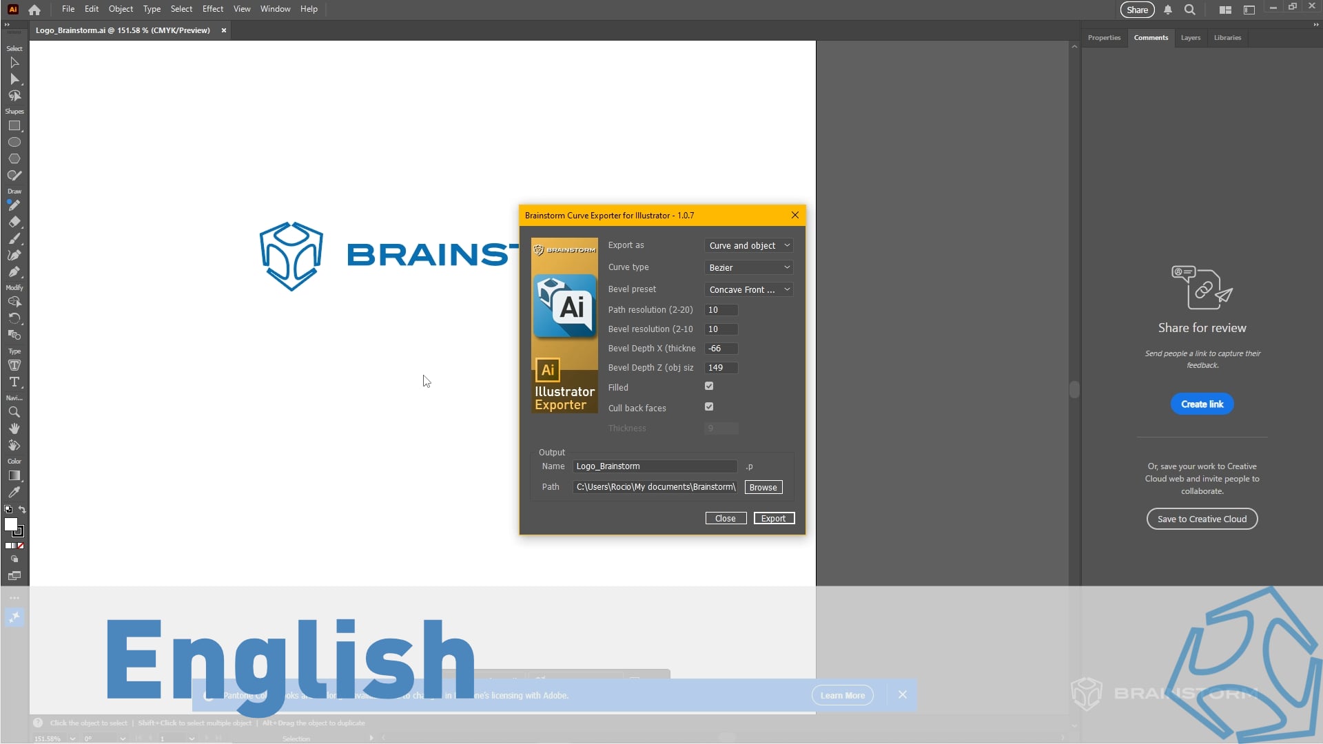 Illustrator Exporter Tutorial Plugin (English)