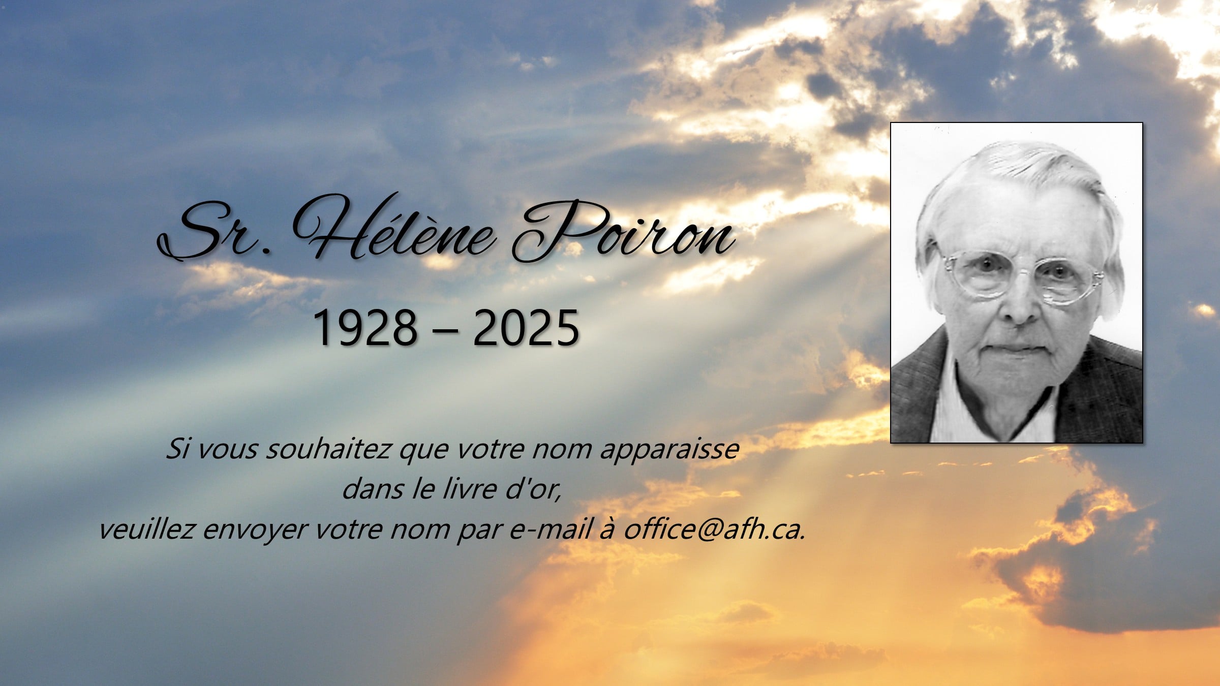 Sr. Hélène Poiron Funeral Mass