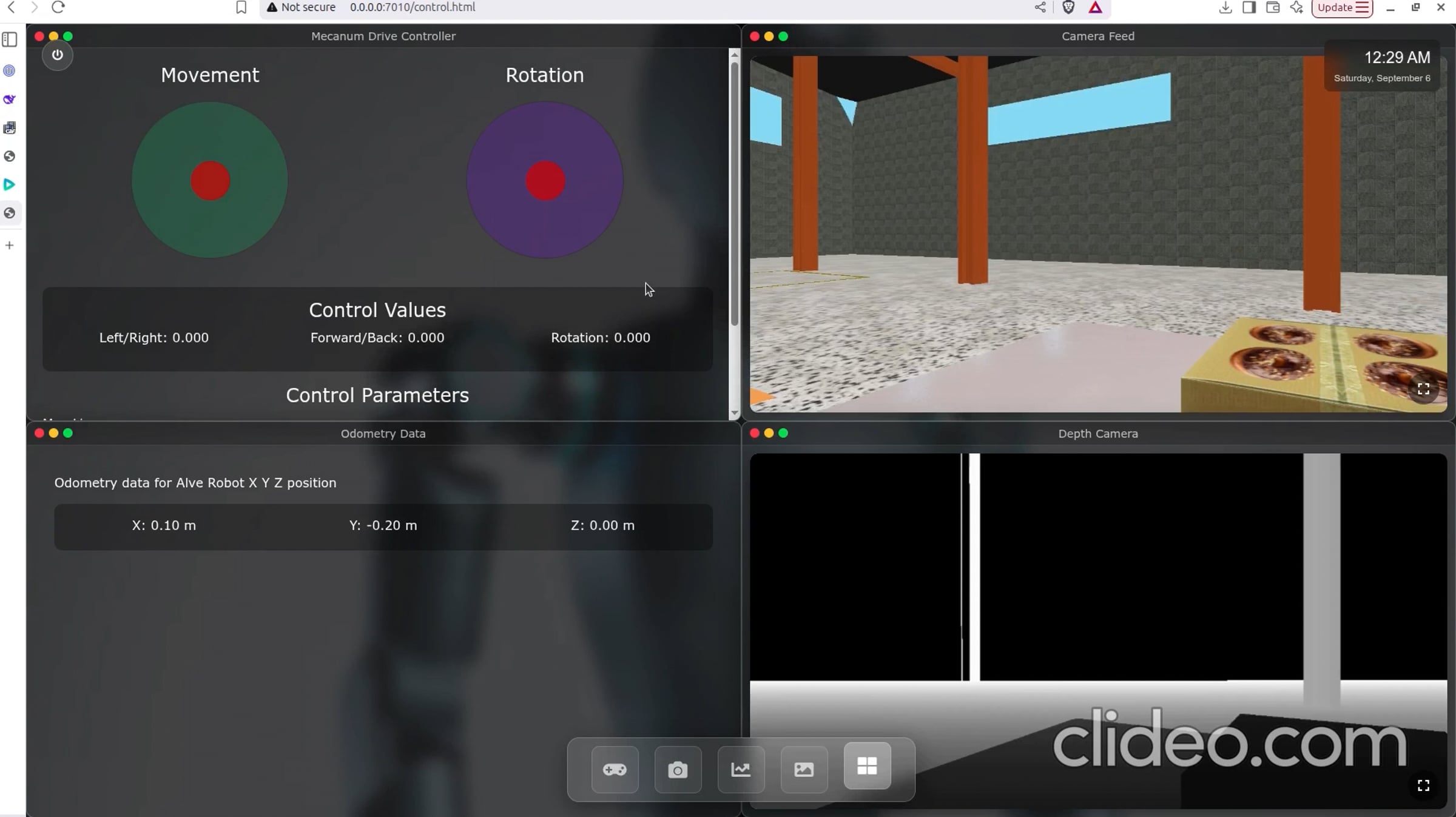 Alve Web Interface : Quad View Window