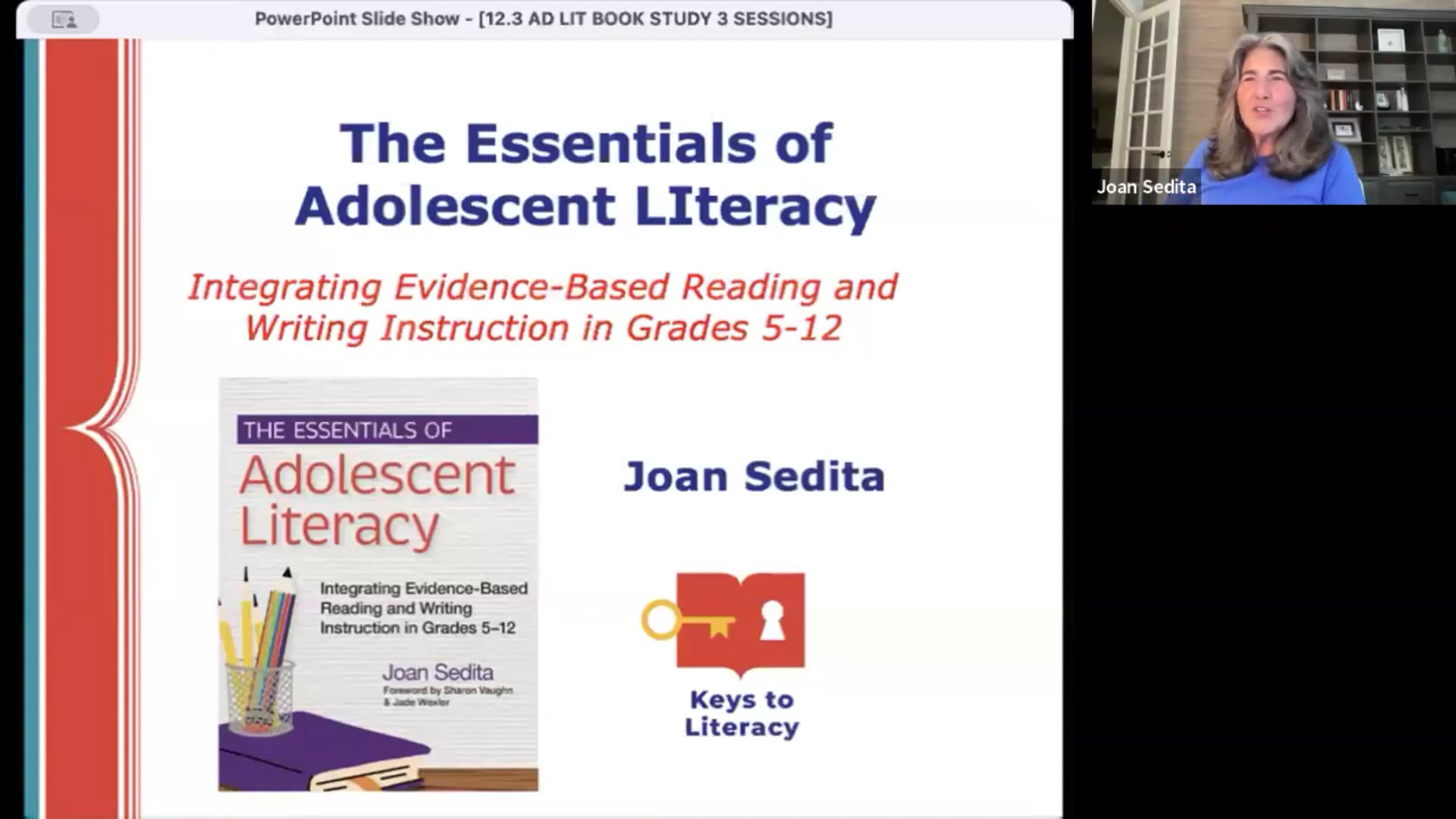 Essentials of Adolescent Literacy Book Study Session 1: Wednesday ...
