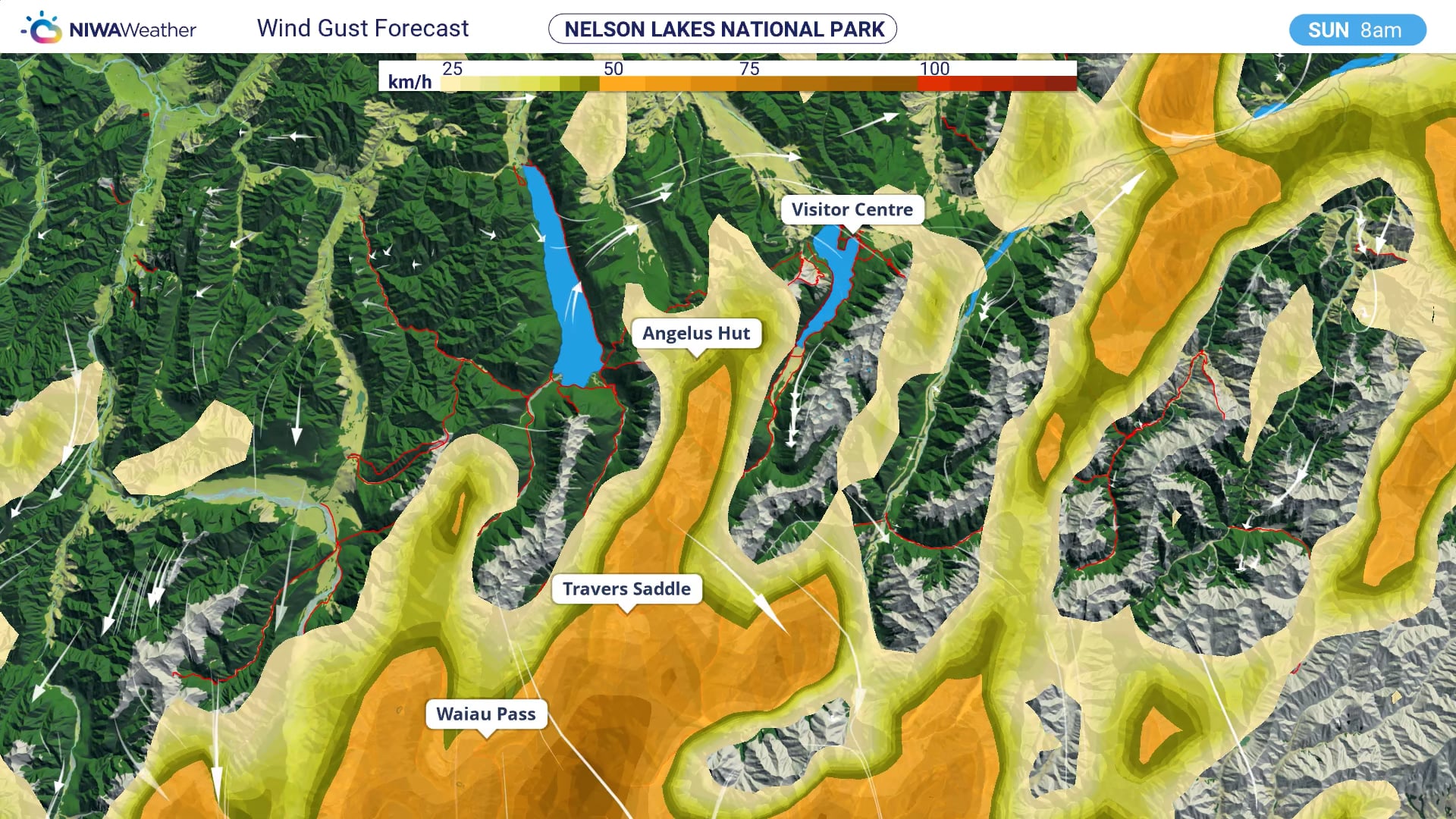 Nelson Lakes National Park Weather Outlook