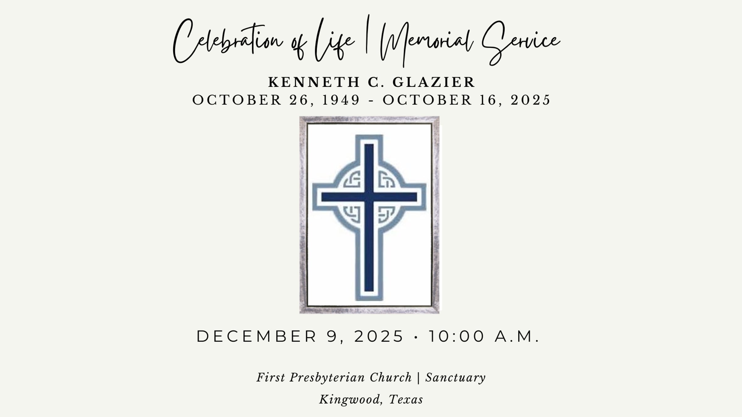 Kenneth C. Glazier Memorial