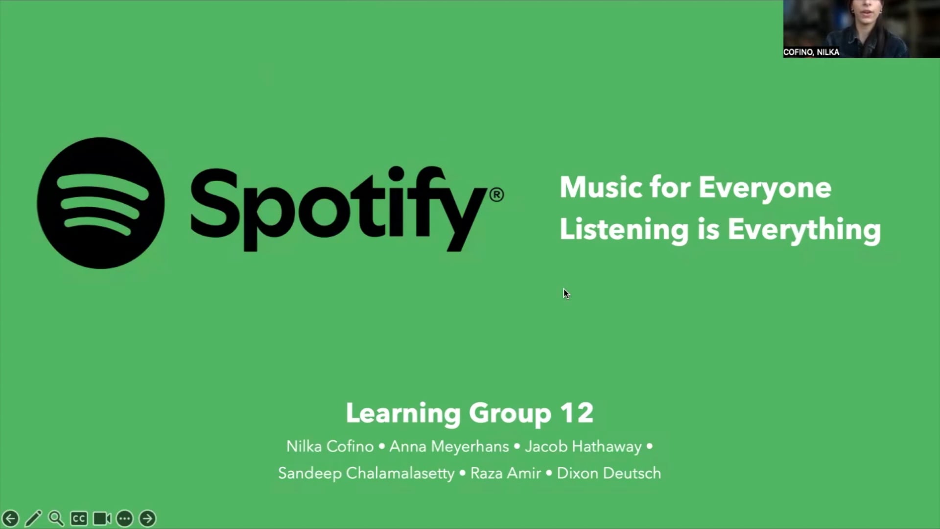Business Strategy - LG 12 - Spotify Video Presentation