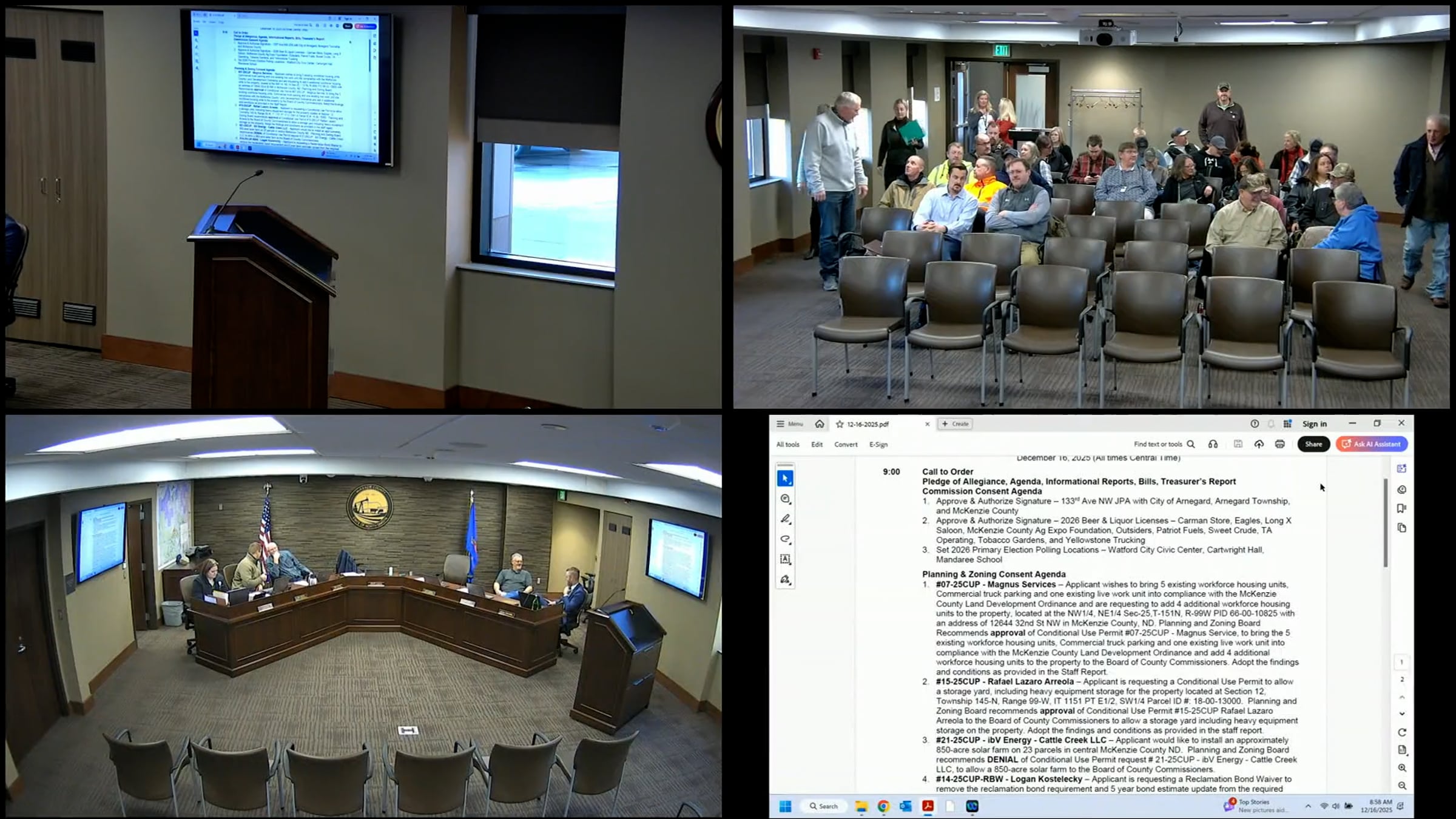 December 16, BOCC Meeting