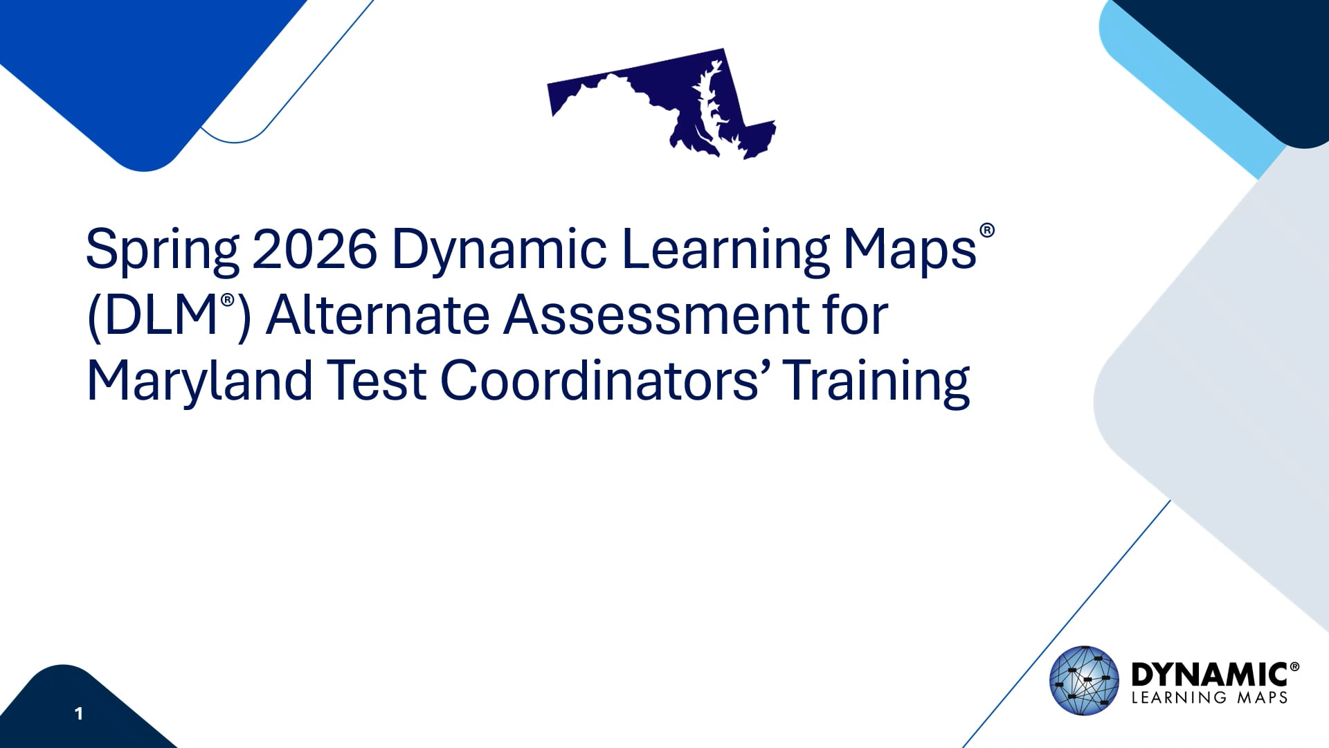 MD Winter Training for DLM Spring Assessment 2026