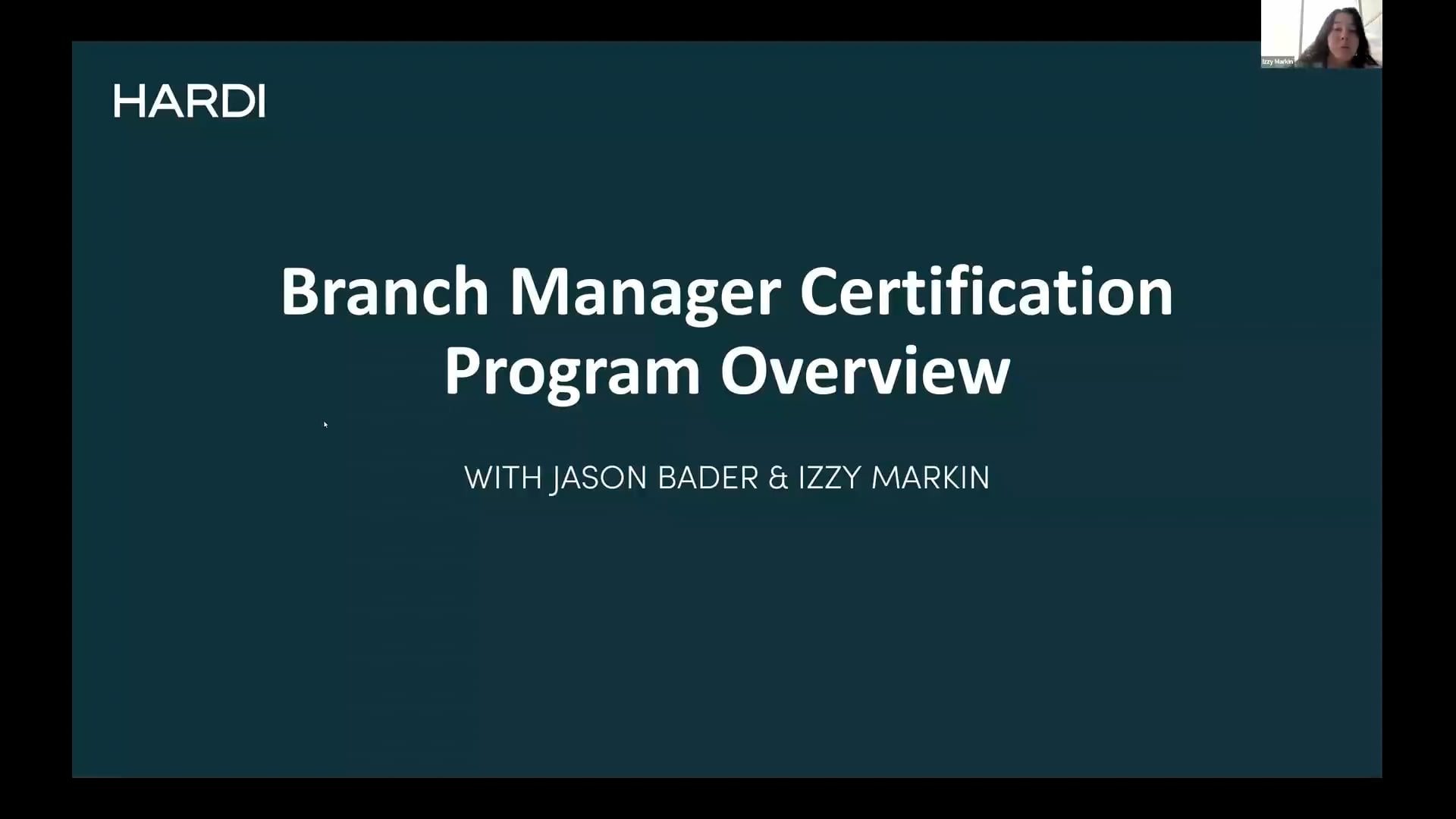 Webinar Replay: Fall 2025 Branch Manager Certification Program Overview