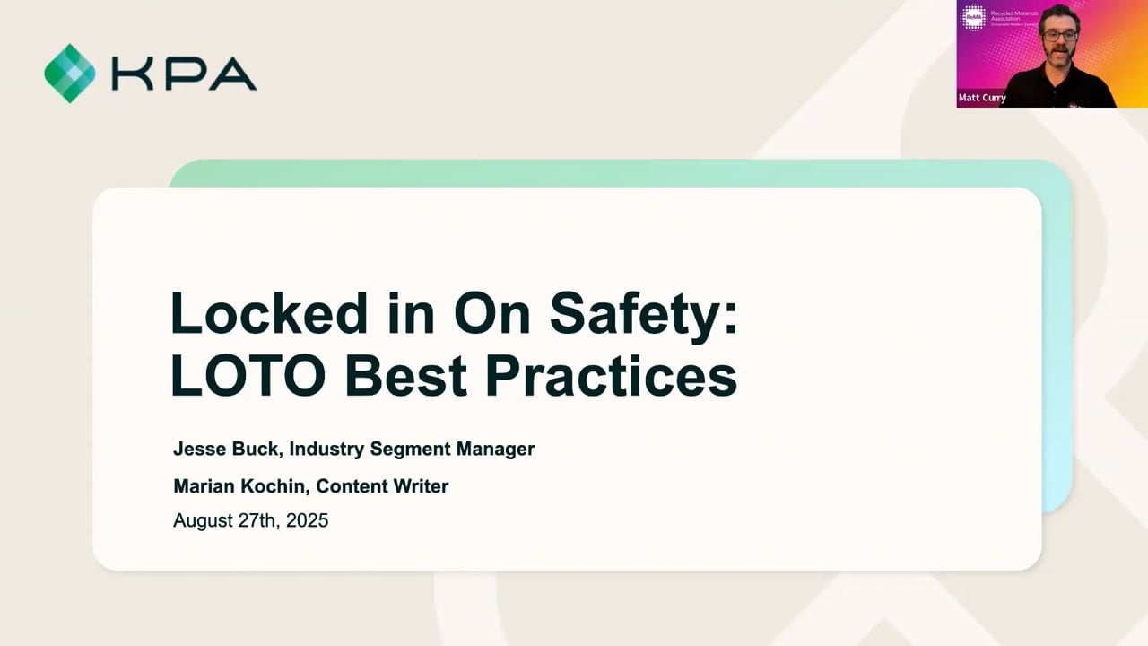 Locked In On Safety: LOTO Best Practices - Recycled Materials Association