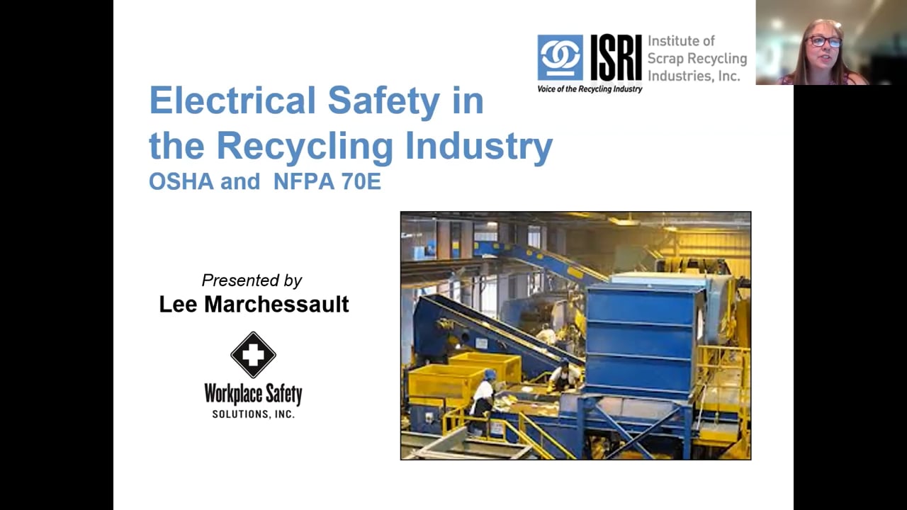 Introduction of Electrical Safe Work Practices for the Recycling ...
