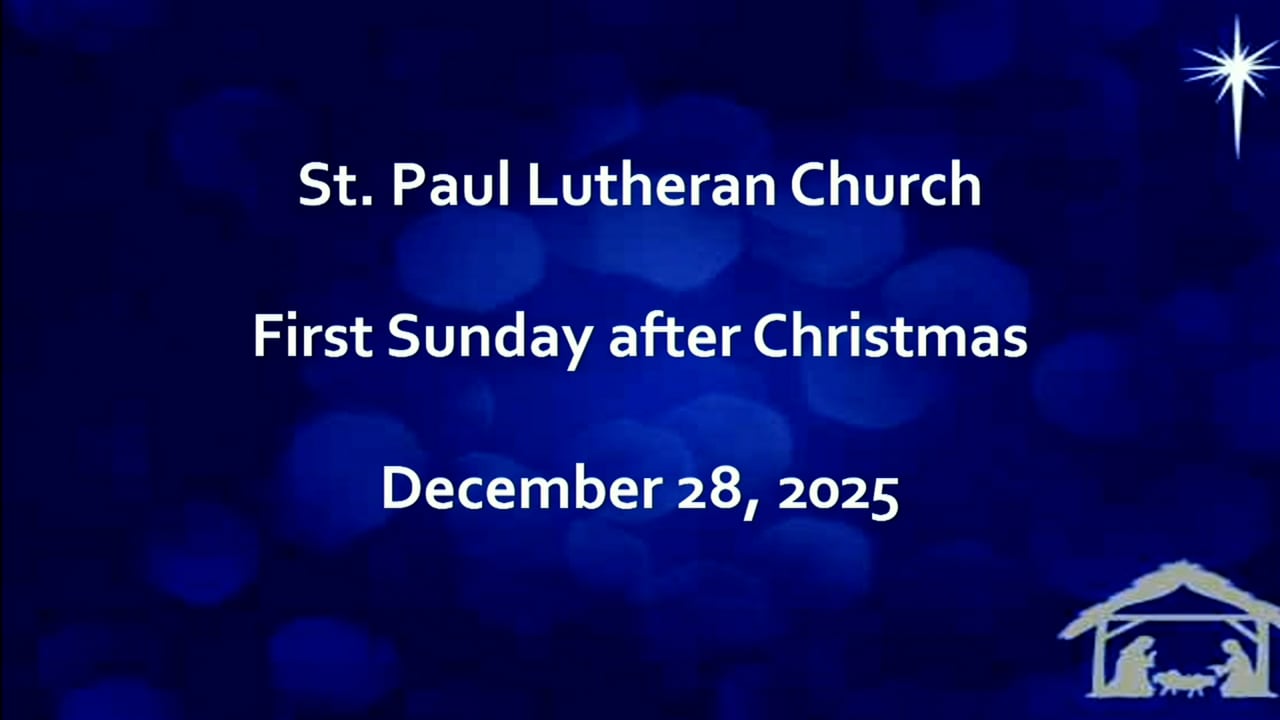 12/28/25 1st Sunday after Christmas