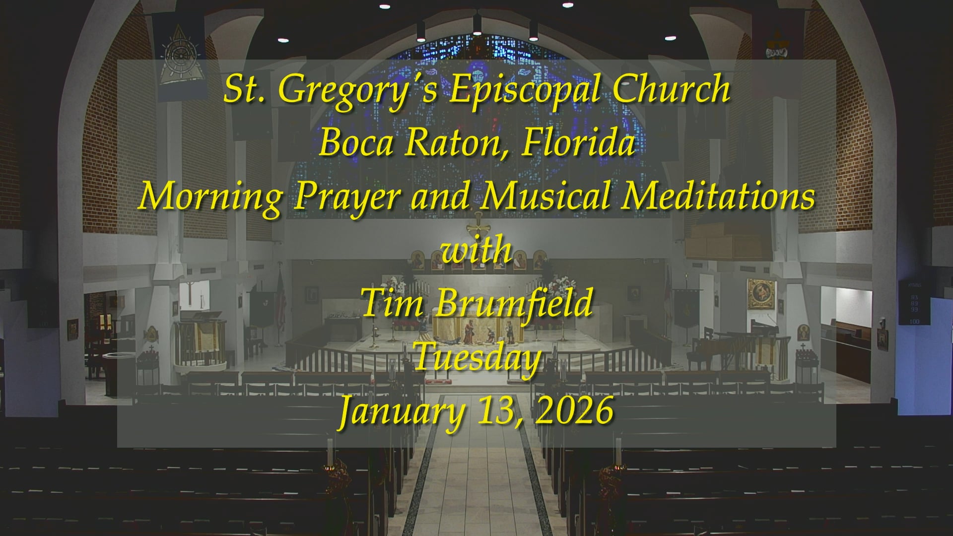 Morning Prayer with Tim Brumfield, Tues., 1-13-26 | Videos & Movies on ...