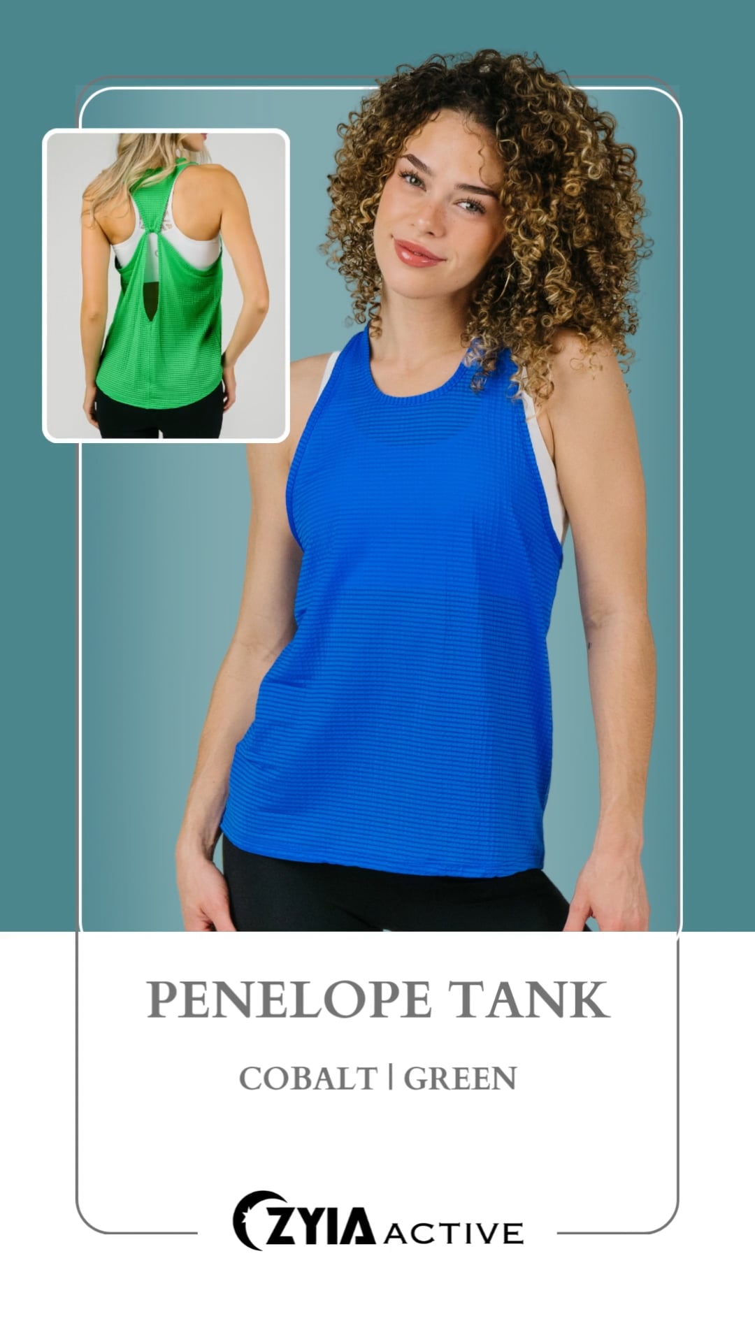 Penelope Tank | Cobalt #2728 | Green #2729