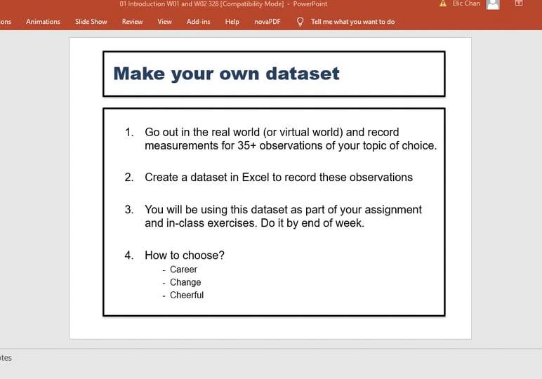 M01 Constructing Dataset with Excel | Videos & Movies on Vimeo
