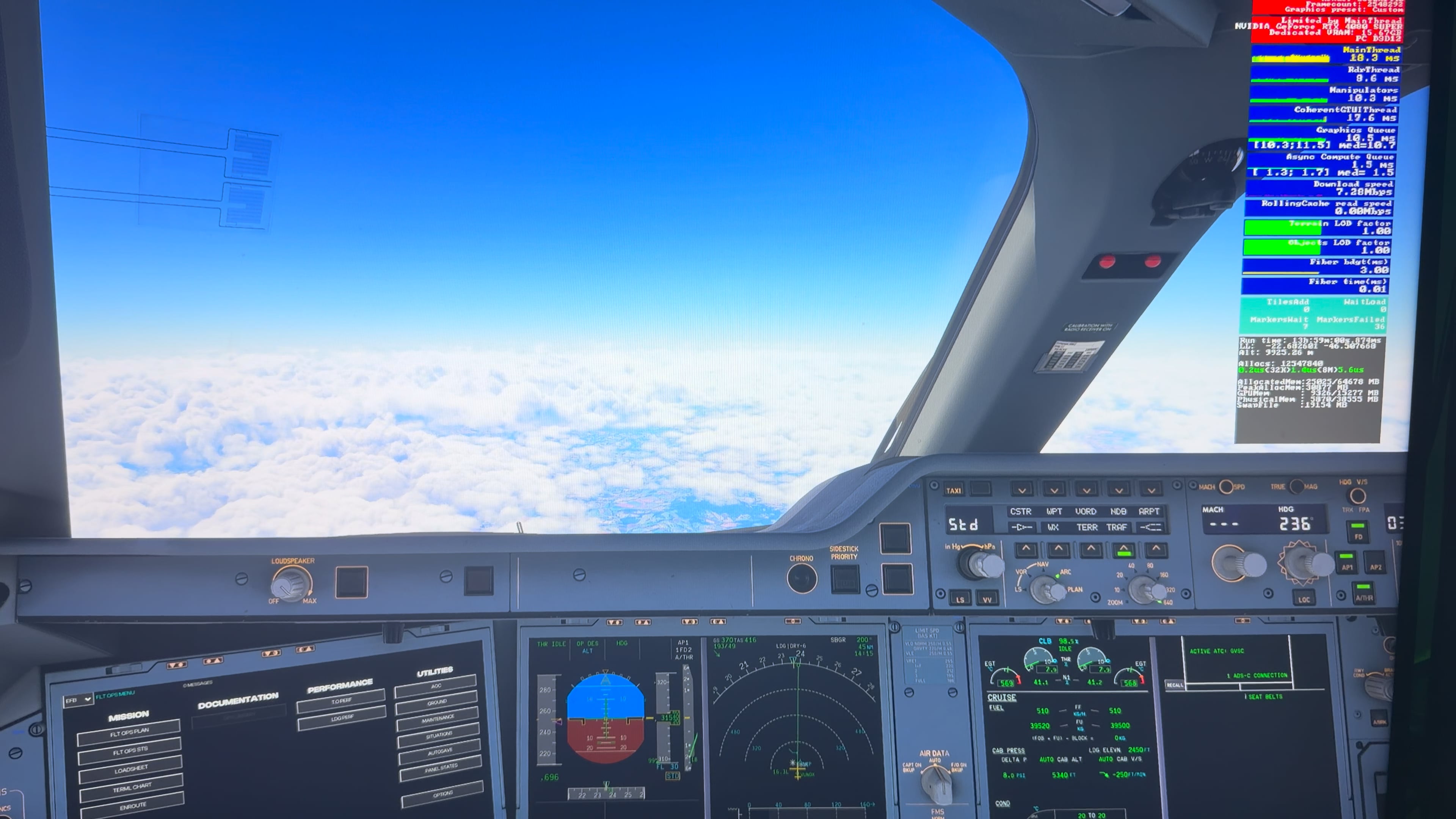 Sim turns into a slide show on long haul flights - Install, Performance ...