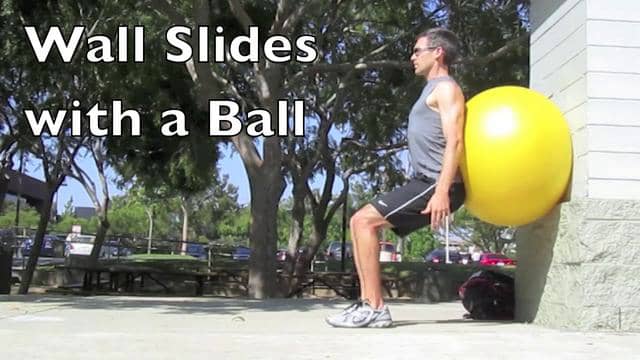 Wall slides with an exercise ball on Vimeo