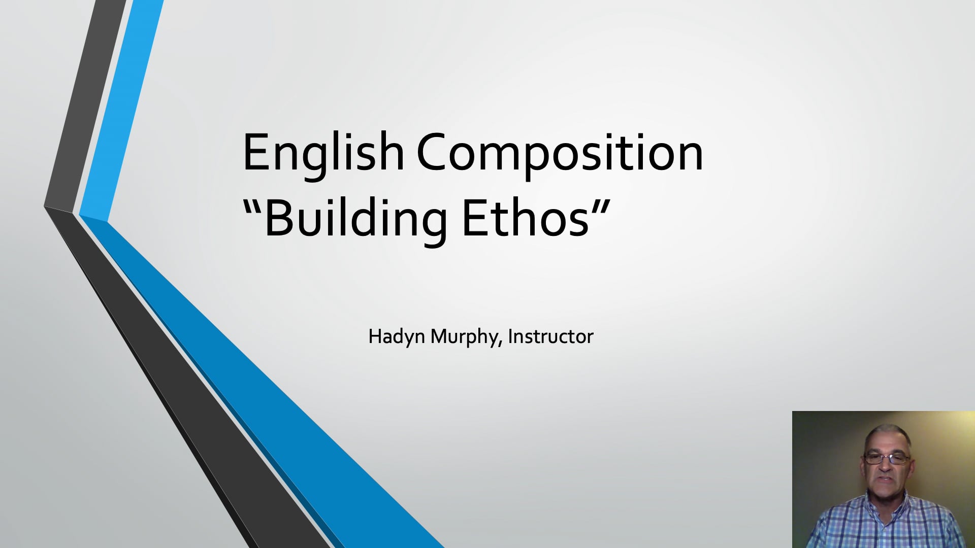 Lecture 9 - Building Ethos