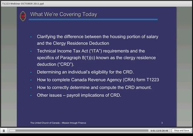 Clergy Residence Deduction & Form T1223 on Vimeo