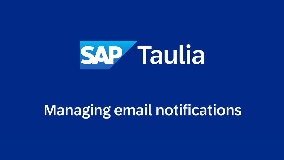 Lidl - Managing Email Notifications - SAP Taulia on Vimeo