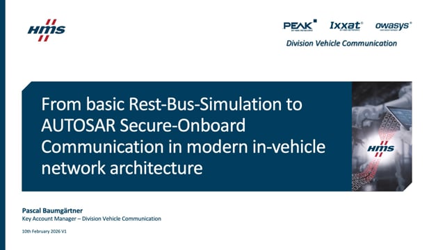 From basic Rest-Bus-Simulation to AUTOSAR Secure-Onboard Communication ...