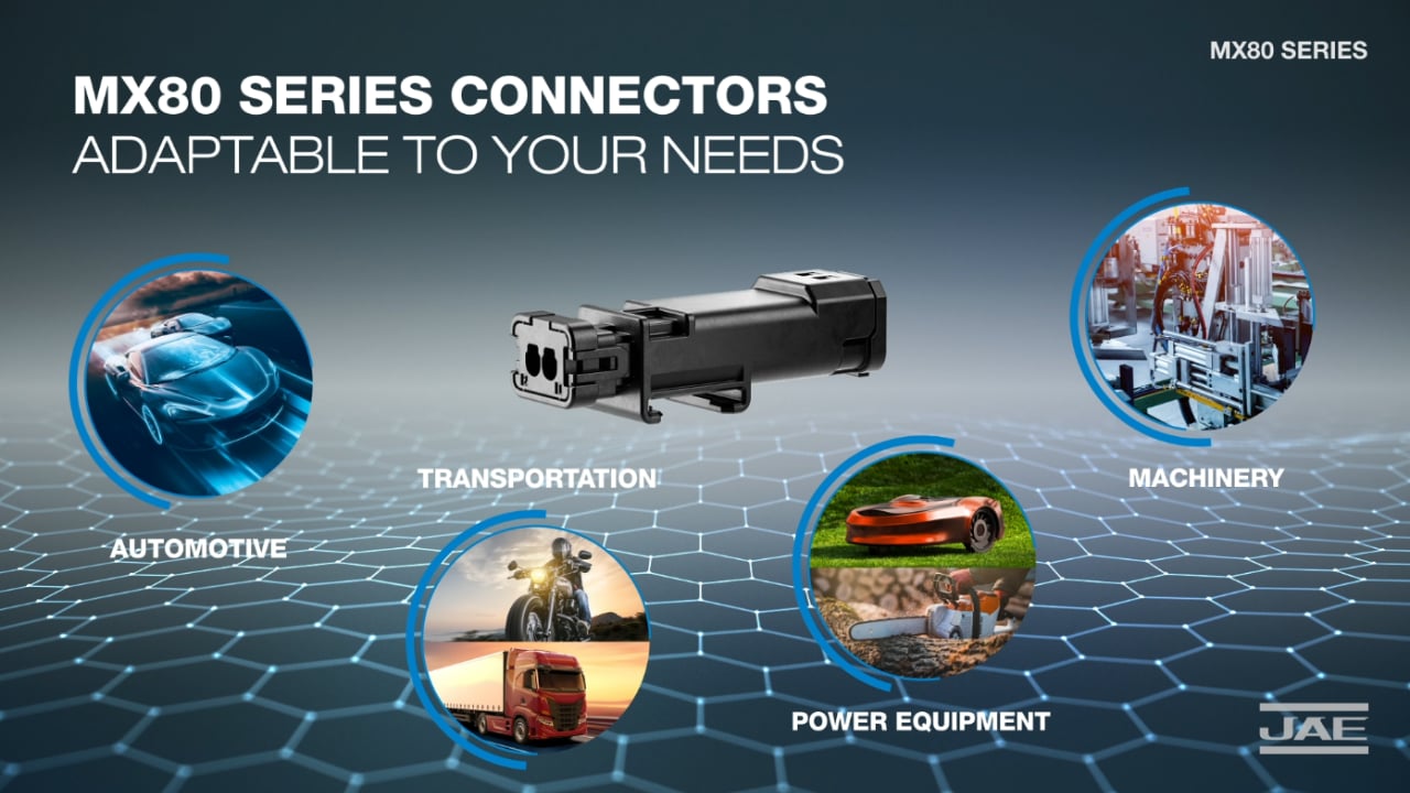 JAE‘s MX80 Series - Compact Waterproof Automotive In-line Connector ...