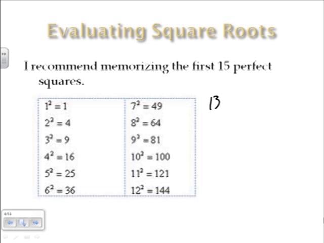Evaluating Square Roots on Vimeo
