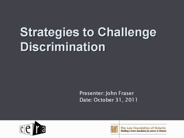 Webinar: Strategies to Challenge Discrimination on Vimeo
