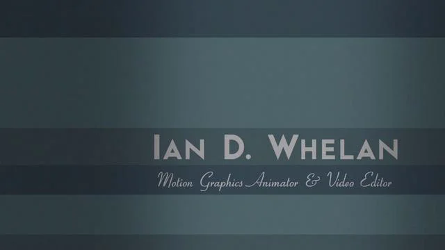 Ian D. Whelan's Criterion Collection Demo Reel