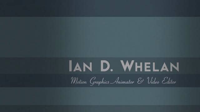 Ian D. Whelan's Criterion Collection Demo Reel on Vimeo
