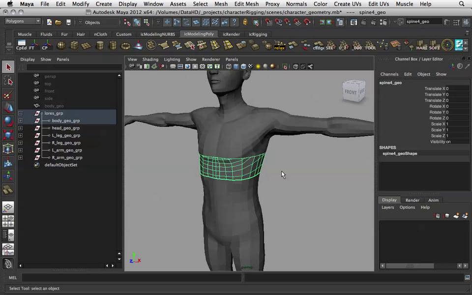 1. Simple Character Rigging - Body on Vimeo