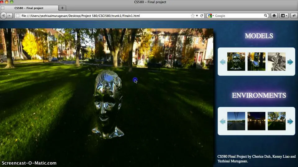 Reflection Mapping using WebGL. on Vimeo