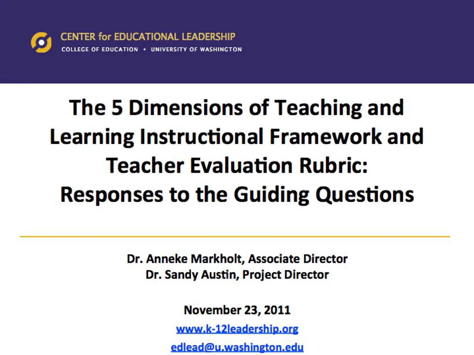 CEL 5D+ Instructional Framework Overview