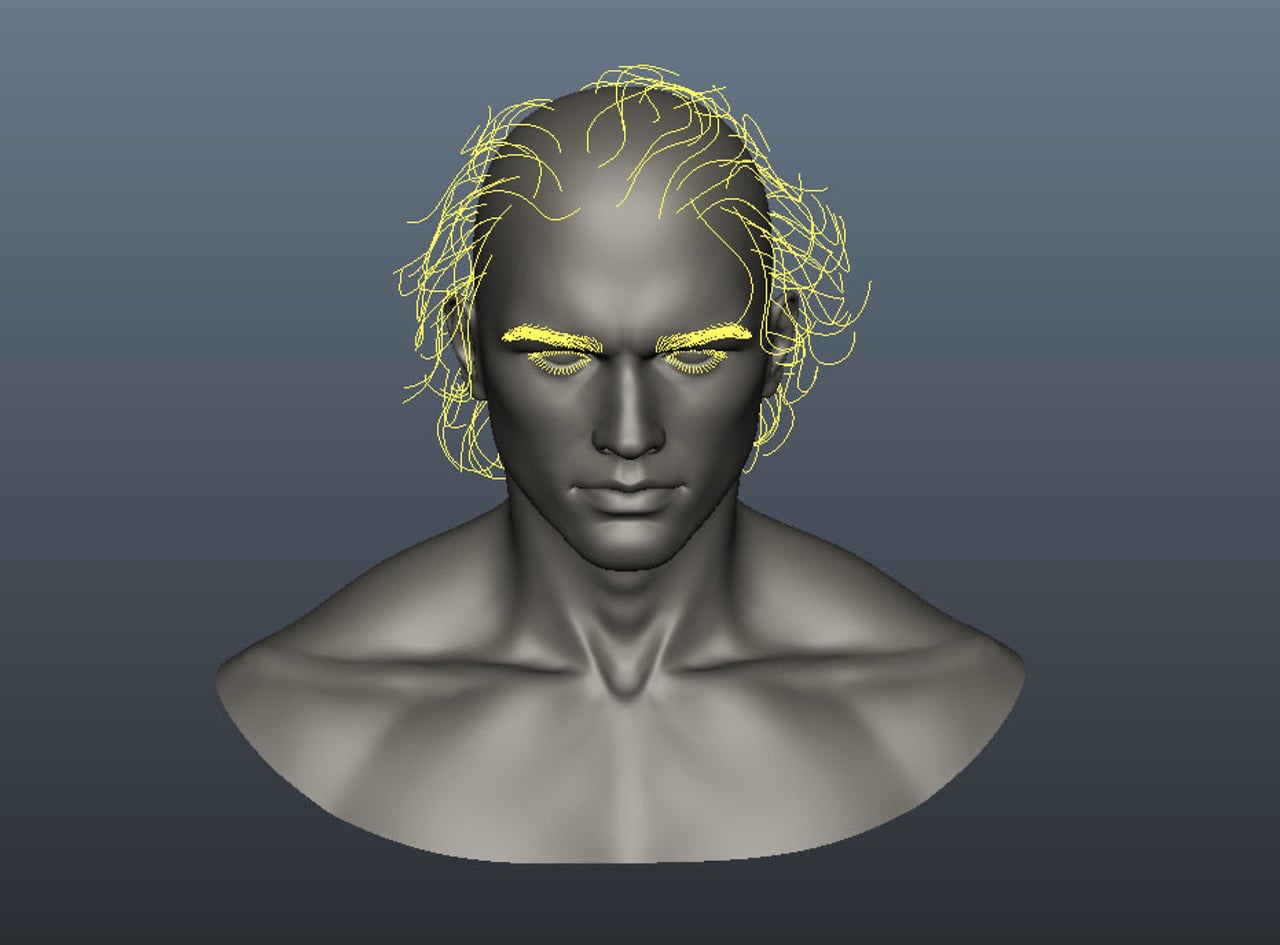 Maya Tutorial : creating curves for hair using maya curve modelling ...