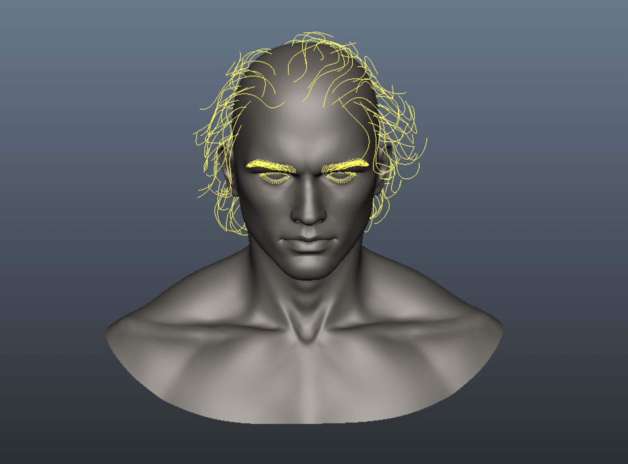 Maya Tutorial : creating curves for hair using maya curve modelling ...