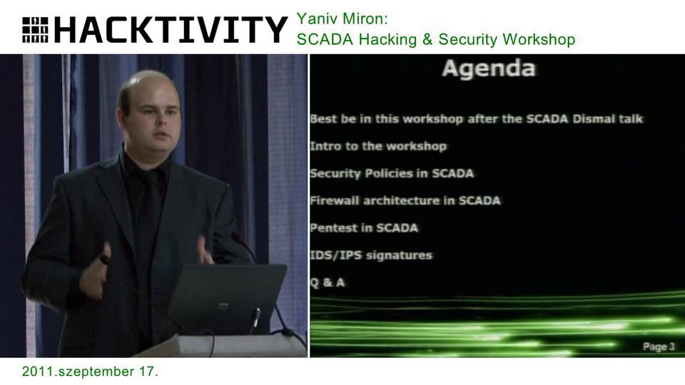 Hacktivity 2011 - Yaniv Miron: Scada Hacking & Security Workshop on Vimeo
