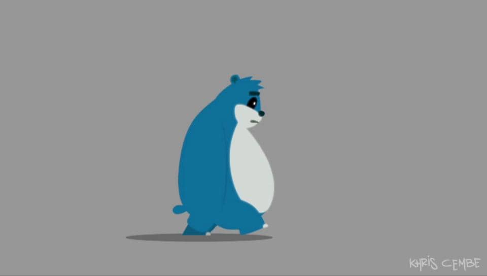 Bear Walk Cycle animation flash on Vimeo