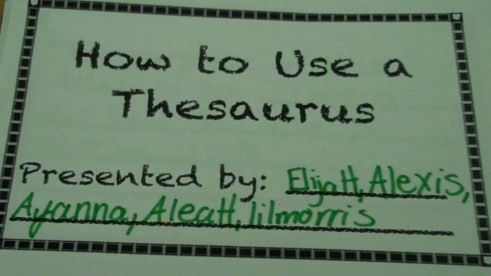 Thesaurus Paper Slide Video #3 on Vimeo
