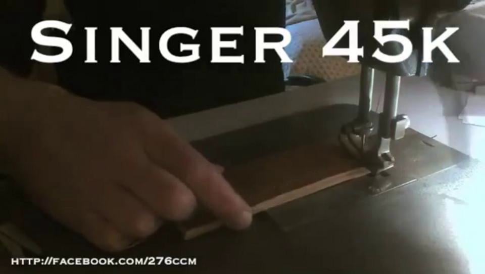 Singer 45k - Sewing leather on Vimeo