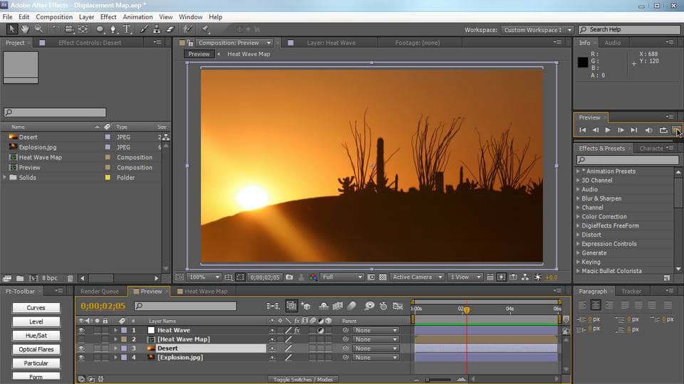 09. Using Displacement Maps to Create Heat Waves on Vimeo