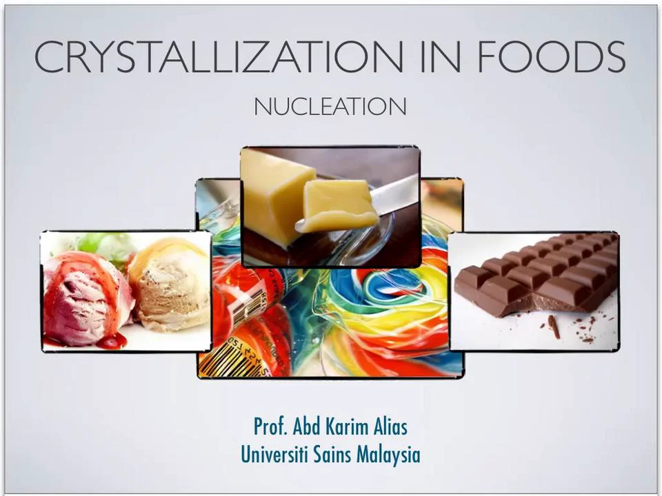 Crystallization in Foods-Part 2-Nucleation on Vimeo