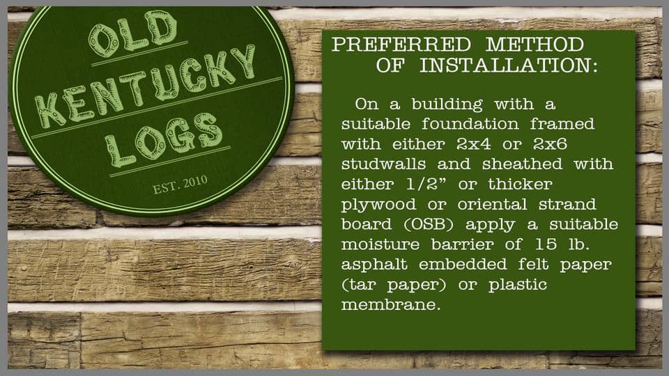 Old Kentucky Logs Instructional Video on Vimeo