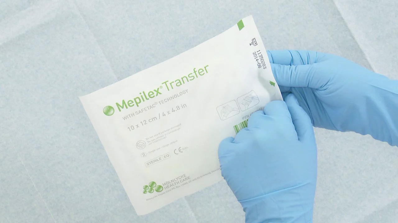 Wound care How tos - Mepilex Transfer 10x12 on Vimeo