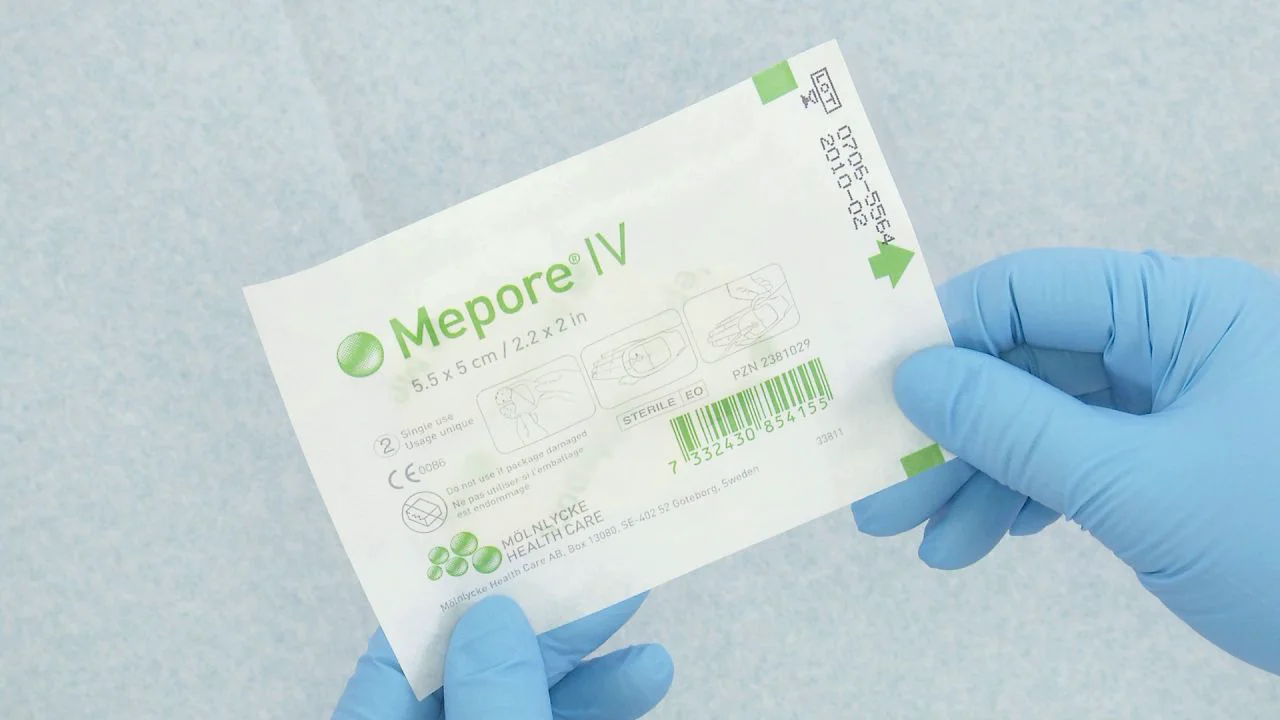 Wound care How tos - Mepore IV 5.5x5 on Vimeo