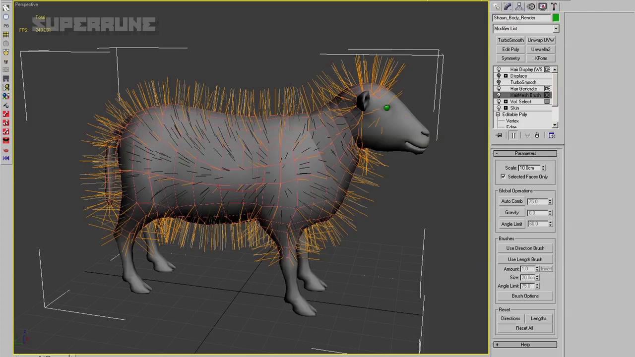 Troll Hunter VFX - Screen Capture Session of Sheep Fur Styling on Vimeo