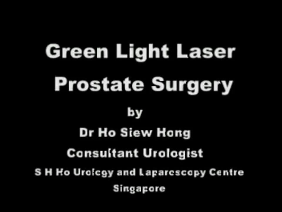 Green Light Laser Surgery for Prostate