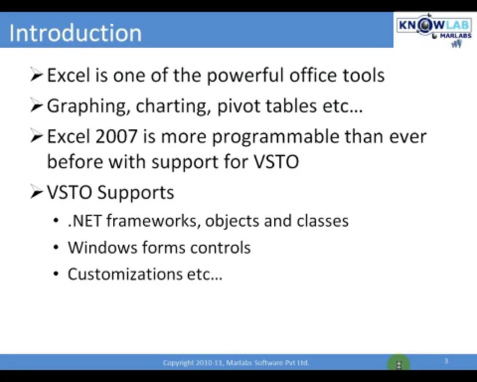Introduction to Visual Studio for Office (VSTO)