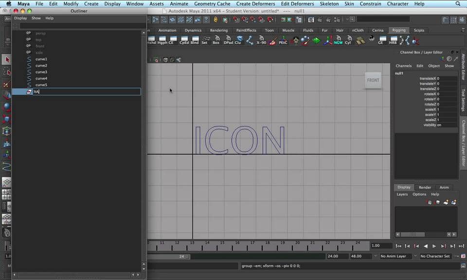 Combining Nurbs Curves into One Curve/Icon Tutorial on Vimeo